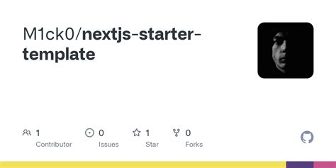 Github M1ck0nextjs Starter Template