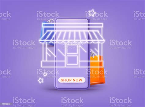 쇼핑 응용 프로그램과 모바일 스마트 폰 온라인 쇼핑 컨셉 그래픽 요소 표지판 기호를 디자인합니다 모바일 마케팅 및 디지털 마케팅 3d 웹 벡터 일러스트레이션 Brand