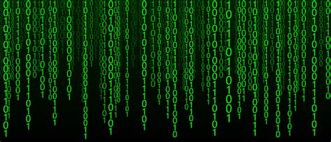 Green Matrix Of Zeros And Ones Binary Computer Code Abstract Digital Background Vector
