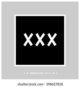 Porn Icon Mobile Symbol Black Isolated Vector C S N Mi N Ph B N Quy N Shutterstock