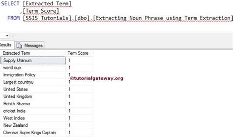 Ssis Term Extraction Transformation Extract Noun Phrases