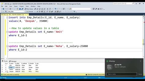 Insert Update Delete Sql Session 5 Divakarkushwaha9918 Youtube