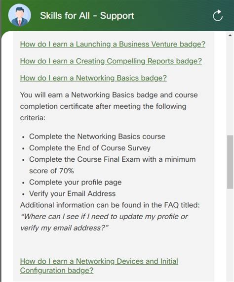 i am not getting my networking basics badge cisco community