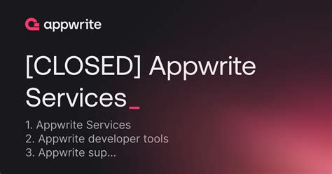Closed Appwrite Services Threads Appwrite
