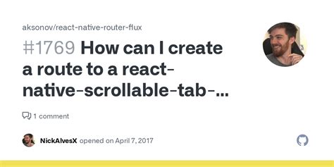 How Can I Create A Route To A React Native Scrollable Tab View That Is Inside A Flux Scene