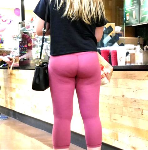 Blonde In Pink Leggings Spandex Leggings Yoga Pants Forum