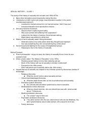 History 2181 Pdf SEXUAL HISTORY CLASS 1 The Study Of The History Of Sexuality Did Not Start