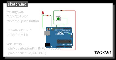 Internal Push Button Wokwi Esp32 Stm32 Arduino Simulator