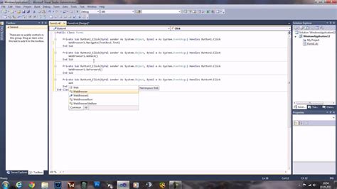 Visual Basic 2010 Web Browser Yapımı Youtube