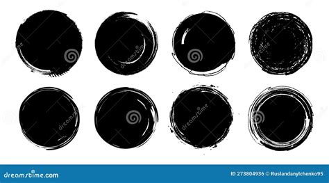 Super Set Of Circles Lines Sketch Hand Drawn Doodle Circles For Design