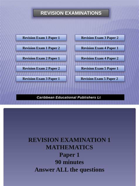 Mathematics Revision Exam Vol 1 Ppt 2 Pdf Area Interest