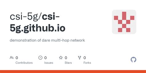 Github Csi 5gcsi Demonstration Of Dare Multi Hop Network