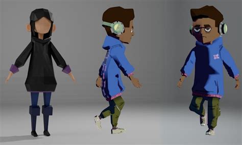 Model Retro Ps1 Ps2 Psx N64 Y2k Style Low Poly 3d Game Character