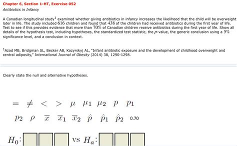 Solved Calculate The Test Statistic And P Value Round Your