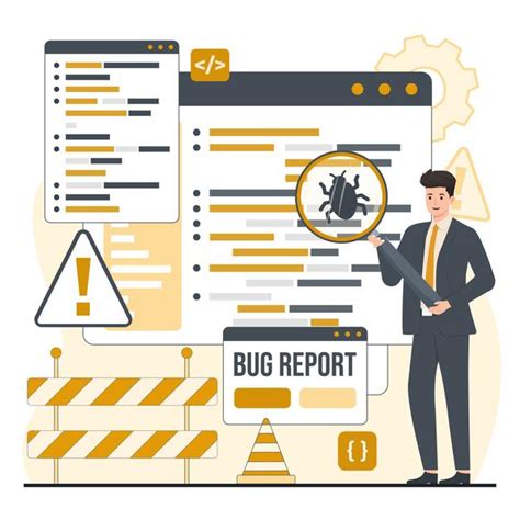 Premium Vector Bug Report Magnifier Bug Bug Tracking Tool Software Tester Concept Illustration Premium Vector Bug Report Magnifier Bug Bug Tracking Tool Software Tester Concept Illustration