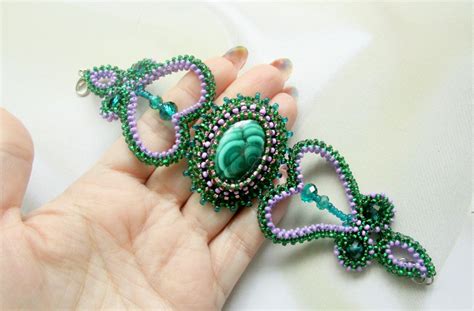 Браслет с малахитом Браслеты Малахит