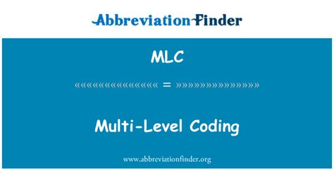 Mlc 代表 多级编码 Multi Level Coding