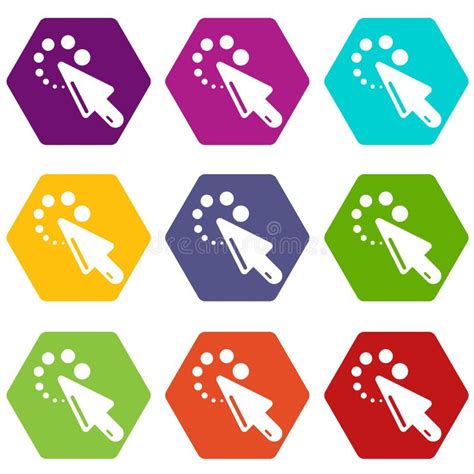 cursor loading icons set 9 vector stock vector illustration of digital graphic 115341813