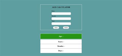 Built An Age Calculator Using Html Css And Javascript Vikas Rajput Posted On The Topic