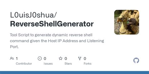 Github L Uisj Shua Reverseshellgenerator Tool Script To Generate Dynamic Reverse Shell