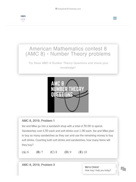 Amc 8 Number Theory Questions Year Wise Cheenta Download Free Pdf Amc 8 Number Theory Questions Year Wise Cheenta Download Free Pdf