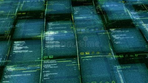 visualization of an abstract computer program scanning files or data