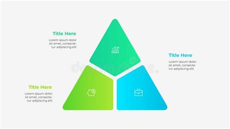 Triangle Diagram Divided Into 3 Options Or Steps Cycle Infographic