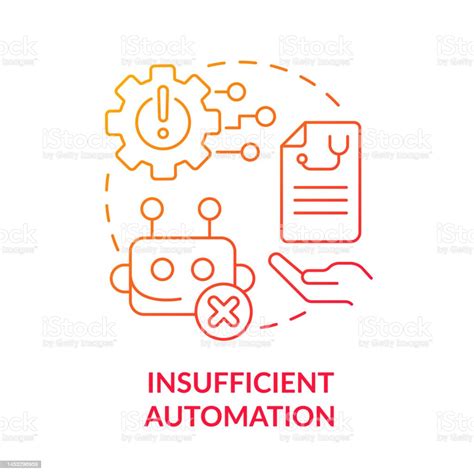 Insufficient Automation Red Gradient Concept Icon Stock Illustration Download Image Now