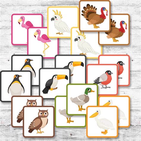 Memory Game Printable Flashcards Educational Activity Toy Homeschool Memory Game Memory