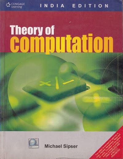 Theory Of Computation Michael Sipser Cengage