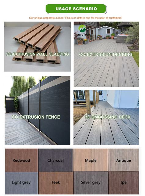 Outdoor Waterproof Sustainable Recycled Wpc Decking Material Wooden Texture Plastic Capped Co