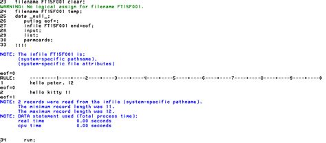 Solved About Infile Option End Sas Support Communities