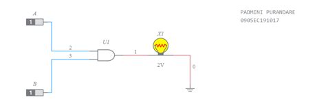 AND Gate Implementation Multisim Live