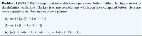 Solved In Problem C The Convolution Is Chegg Com