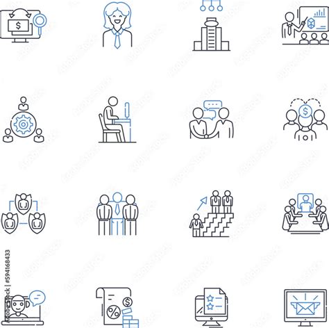 Entity Structure Line Icons Collection Hierarchy Architecture Nerk
