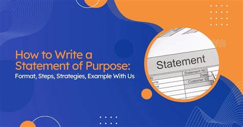 How To Write A Statement Of Purpose