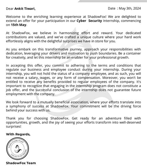 Ankit Tiwari On Linkedin Cybersecurity Internship Excited