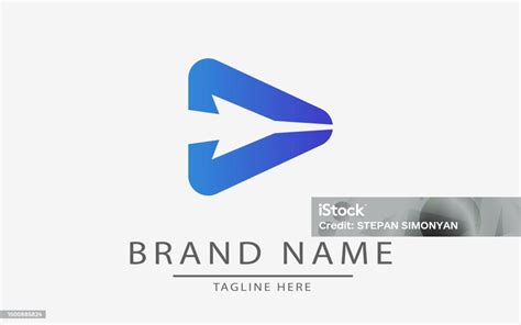 놀이와 기술 로고 디자인 템플렛 파란 색깔 작풍을 가진 개념 벡터 0명에 대한 스톡 벡터 아트 및 기타 이미지 0명 그래픽 프린트 누름 버튼 Istock