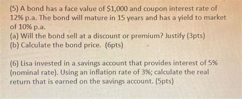 Solved Show All Calculations Show All Formulae Used In Chegg