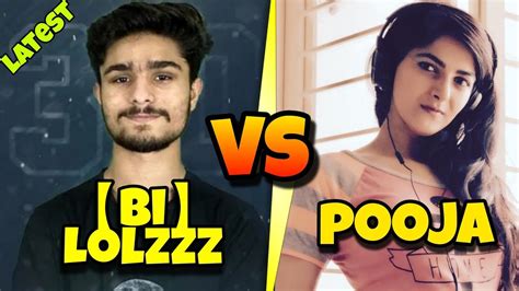 Lolzzz Gaming Vs Pooja Bi Lolzzz Bi T2 Vs Pooja Intense Fight