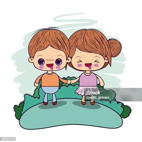 컬러 그림 몇 귀여운 윙크 소녀 머리 사랑 보 숲에 손을 촬영에 수집 관목에 대한 스톡 벡터 아트 및 기타 이미지 관목 귀여운 눈 신체 부분 Istock