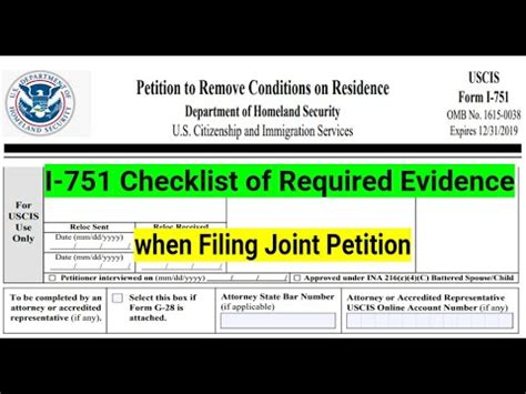 I 751 List Of Supporting Documents I 751 Packet Checklist Youtube