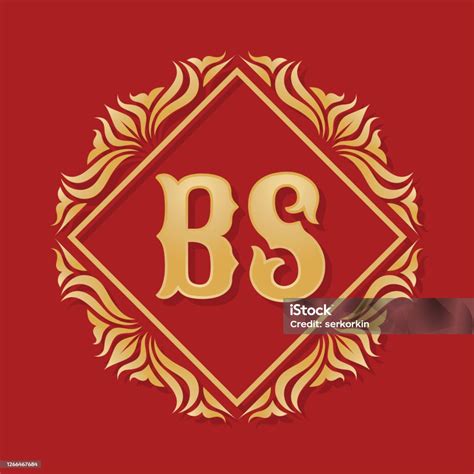모노그램 Bs 문자 컨셉 엠블럼 템플릿 디자인 크레스트 전령 럭셔리 골든 엠블럼 이스러블 B 및 S 벡터 일러스트레이션 개념에 대한 스톡 벡터 아트 및 기타 이미지 Istock