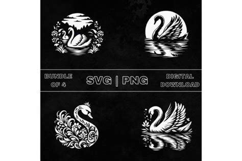Swan SVG Bundle Swan Clipart Graphic By Younique Aartwork Creative Fabrica