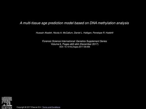 A Multi Tissue Age Prediction Model Based On Dna Methylation Analysis Ppt Download