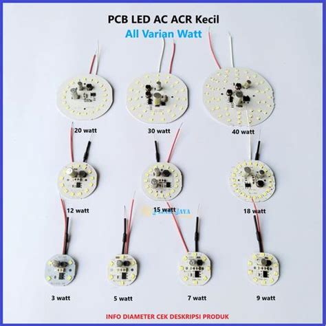 Jual Mesin Lampu PCB LED AC Modul Mata LED DOB Bermacam Jenis Watt ACR 18 Watt Kota Semarang