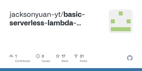GitHub Jacksonyuan Yt Basic Serverless Lambda Python