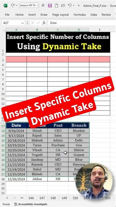 insert specific number of columns using dynamic take formula insert specific number of columns