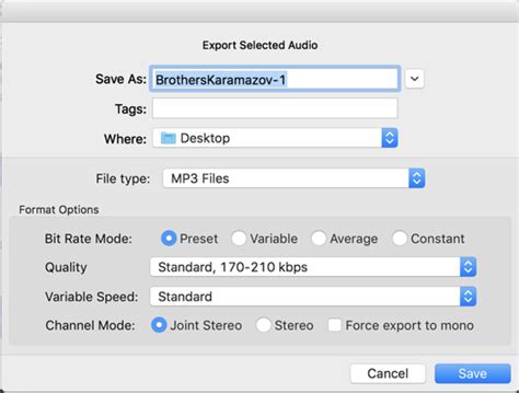 Save Selected Portion Of MP3 Audio File