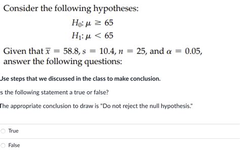 Solved Consider The Following Hypotheses NH Mu Chegg